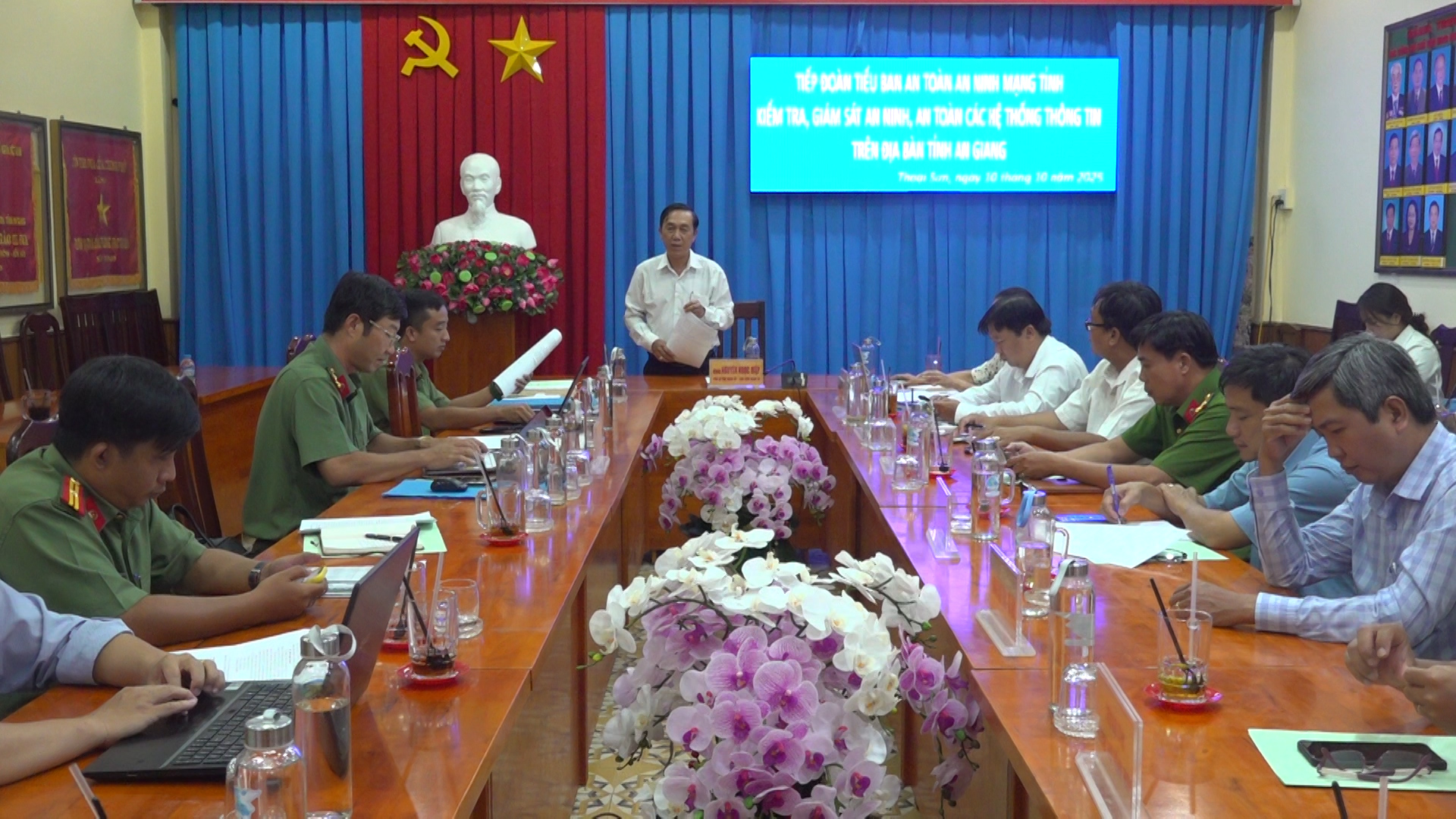 Đoàn Tiểu ban an toàn an ninh mạng tỉnh an giang kiểm tra, giám sát an ninh an toàn các hệ thống ...